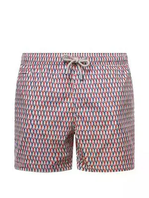 MC2 SAINT BARTH Lobster Print Swim Shorts - Red