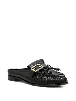 Fendi O'lock Fringed Mules
