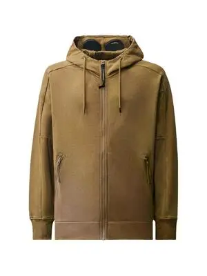 C.P. COMPANY Goggle-detail Zip-up Hoodie - Brown