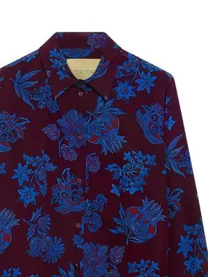 Momoni Floral Print Silk Shirt