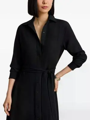 Ralph Lauren Georgette Belted Midi Shirt Dress