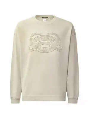 C.P. COMPANY Logo-embroidered Long-sleeve Sweatshirt