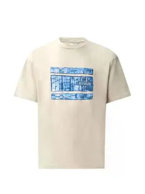 C.P. COMPANY 30/1 Jersey Short-sleeve Chest Graphic T-shirt - Neutrals