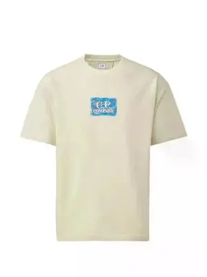 C.P. COMPANY Logo-print Cotton T-shirt - Neutrals