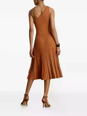 Ralph Lauren Ribbed One-shoulder Midi Dress