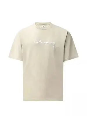 C.P. COMPANY 30/1 Jersey Short Sleeve Logo T-shirt - Neutrals