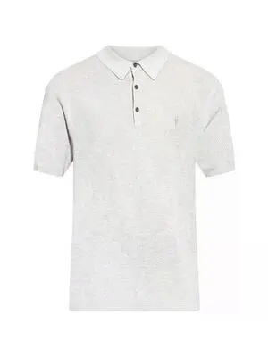 ALLSAINTS Aubrey Short-sleeve Polo Shirt - Grey
