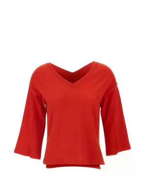KANGRA Side-slit V-neck Sweater