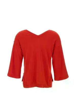 KANGRA Side-slit V-neck Sweater