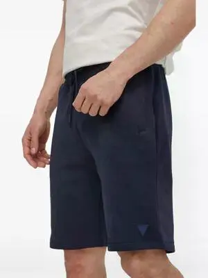 Guess Logo Patch Drawstring Shorts - Blue