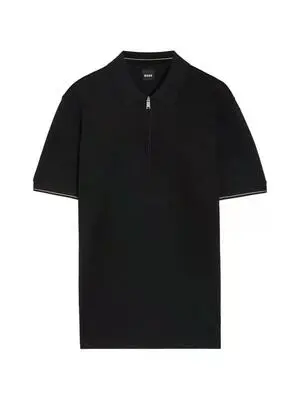 BOSS Zip-fastening Polo Shirt - Black