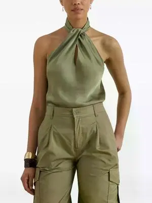 Ralph Lauren Twist-front Halterneck Blouse