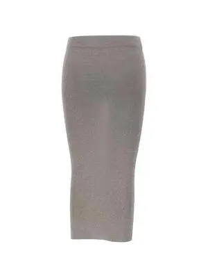 KANGRA Ribbed-knit Lurex-blend Midi Skirt