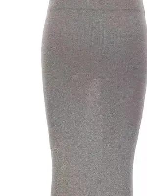 KANGRA Ribbed-knit Lurex-blend Midi Skirt
