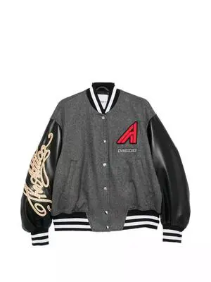 Attico Logo-patch Panelled Bomber Jacket