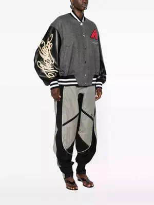 Attico Logo-patch Panelled Bomber Jacket