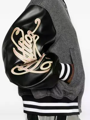 Attico Logo-patch Panelled Bomber Jacket