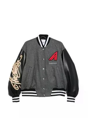 Attico Logo-patch Panelled Bomber Jacket