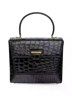 KWANPEN Crocodile-effect Top-handle Tote Bag - Black
