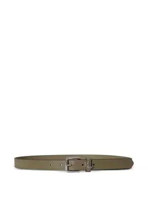 Ralph Lauren Logo-keeper Skinny Leather Belt - Green