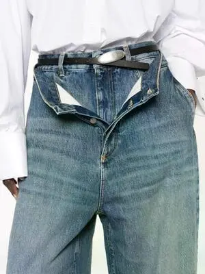 Attico Double-waist Wide-leg Jeans - Blue