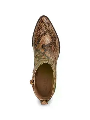 Ralph Lauren Python-embossed Leather Ankle Boots