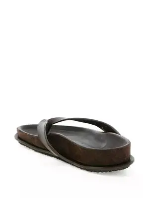 Jacquemus Les Tatane Brushed Leather Thong Sandals