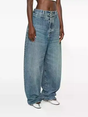Attico Layered-waistband Jeans