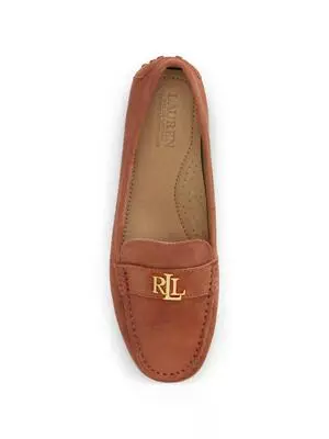 Ralph Lauren Barnsbury Suede Loafers - Orange