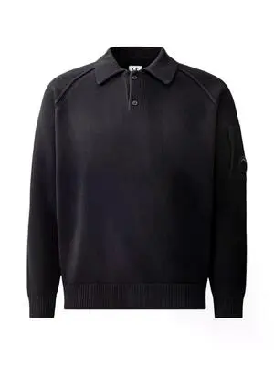 C.P. COMPANY Lens-detail Polo Shirt - Black