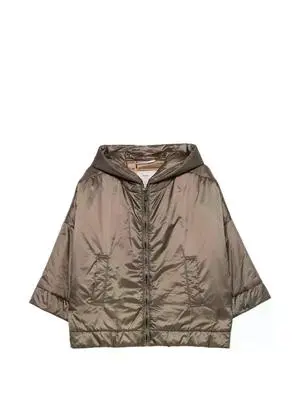 Max Mara The Cube Hooded Zip-up Coat - Brown