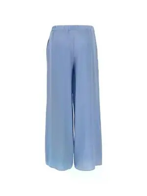 KANGRA Silk Elasticated-waistband Palazzo Pants