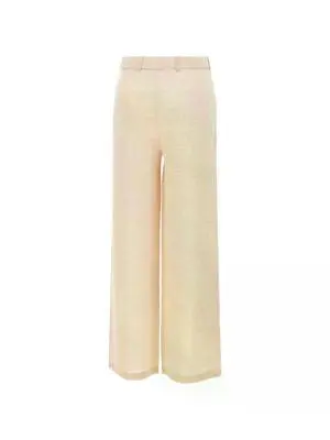 KANGRA Ribbed-edge Palazzo Pants