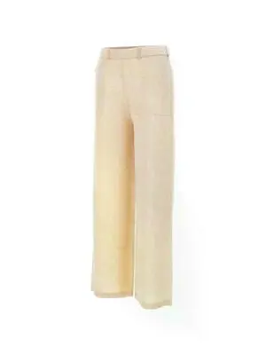 KANGRA Ribbed-edge Palazzo Pants