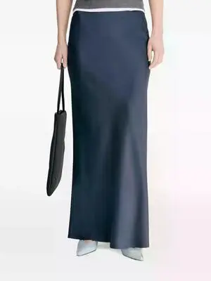 Loulou De Saison Eli Silk Twill A-line Maxi Skirt