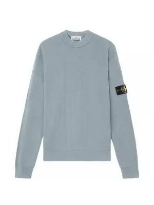 Stone Island 5100154 Ribbed Soft Organic-cotton Sweater - Blue
