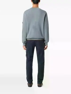Stone Island 5100154 Ribbed Soft Organic-cotton Sweater - Blue