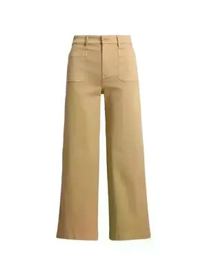 Ralph Lauren Stretch Chino Wide-leg Cropped Trousers - Neutrals