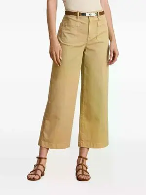 Ralph Lauren Stretch Chino Wide-leg Cropped Trousers - Neutrals