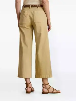 Ralph Lauren Stretch Chino Wide-leg Cropped Trousers - Neutrals