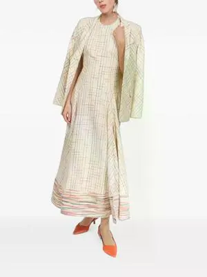 Rosie Assoulin Check Halterneck Dress