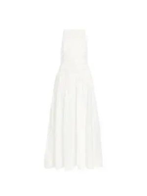 Aje Shirred Spaghetti-strap Maxi Dress - Neutrals