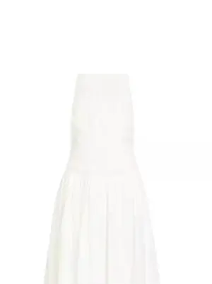 Aje Shirred Spaghetti-strap Maxi Dress - Neutrals