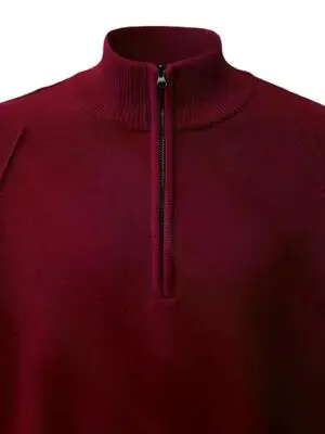 C.P. COMPANY Quarter-zip Lens Detail Sweater - Red