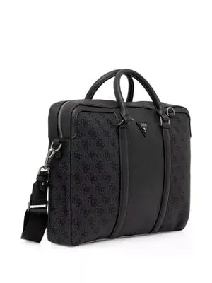 Guess Monogram-print Logo-plaque Holdall