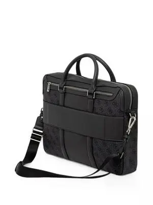 Guess Monogram-print Logo-plaque Holdall