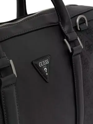 Guess Monogram-print Logo-plaque Holdall