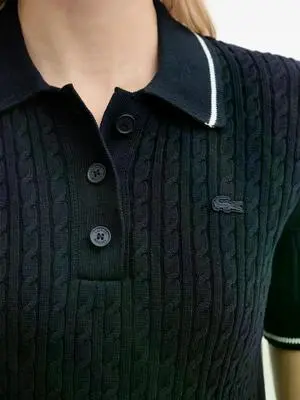 Lacoste Cable-knit Polo Shirt