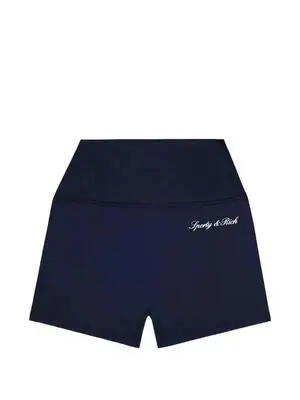 SPORTY & RICH Logo-print Mini Shorts