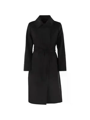 Max Mara Studio Bcollag Double-breasted Belted Coat - Black